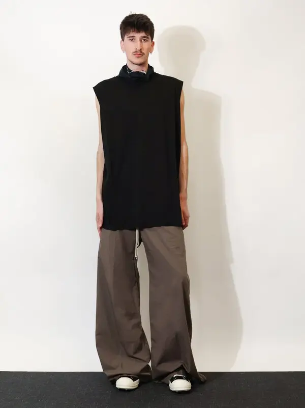 Rick Owens Wide Leg Cotton Trousers - Gray