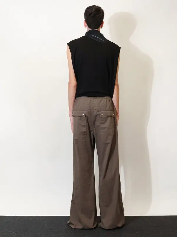 Rick Owens Wide Leg Cotton Trousers - Gray
