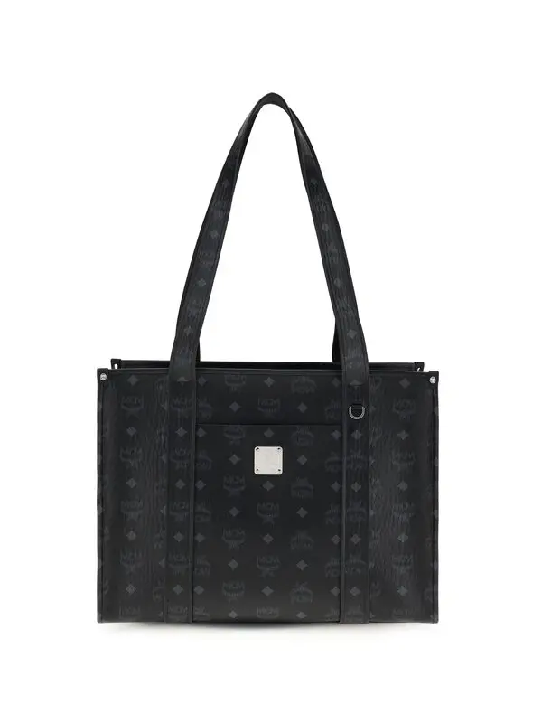 Mcm Aren Visetos Tote Bag - Black