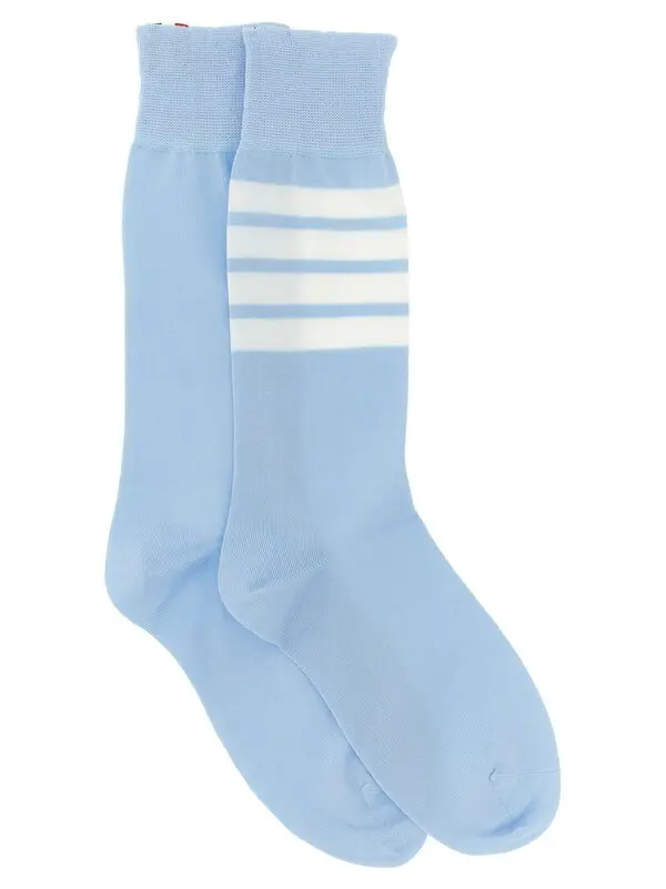 Thom Browne 4 Bar Crew Socks - Blue