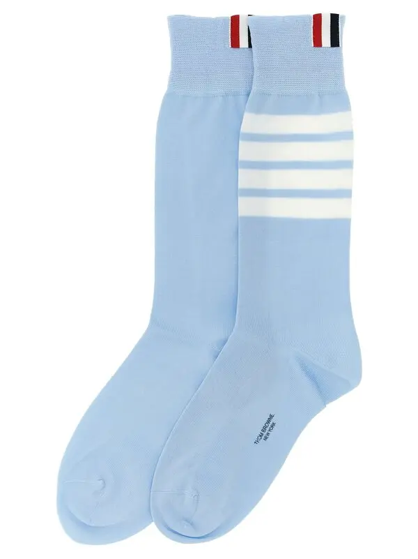 Thom Browne 4 Bar Crew Socks - Blue