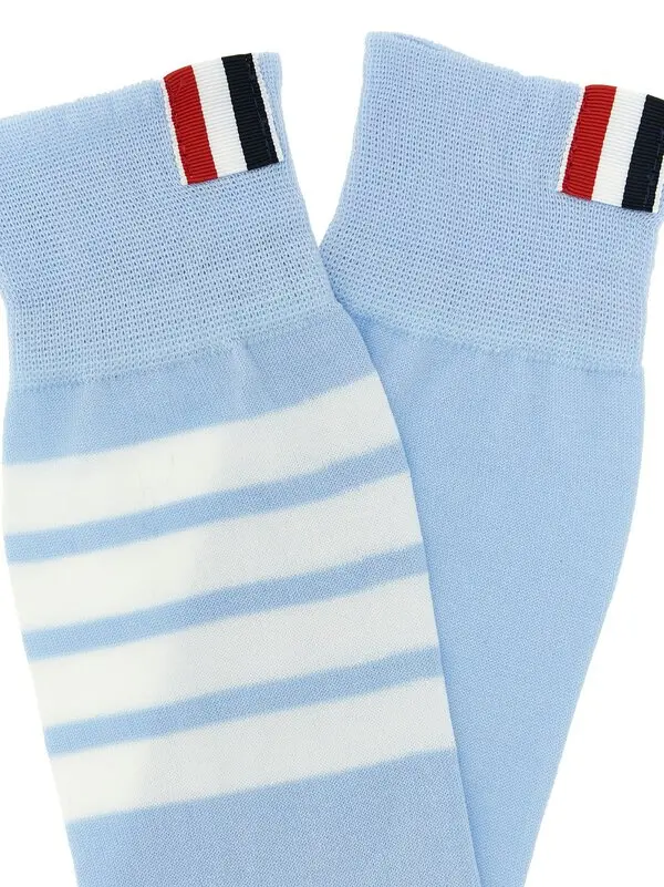 Thom Browne 4 Bar Crew Socks - Blue