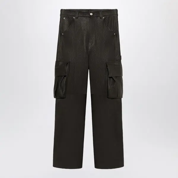 1989 STUDIO Intreccio Leather Cargo Pants