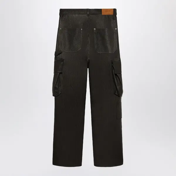 1989 STUDIO Intreccio Leather Cargo Pants