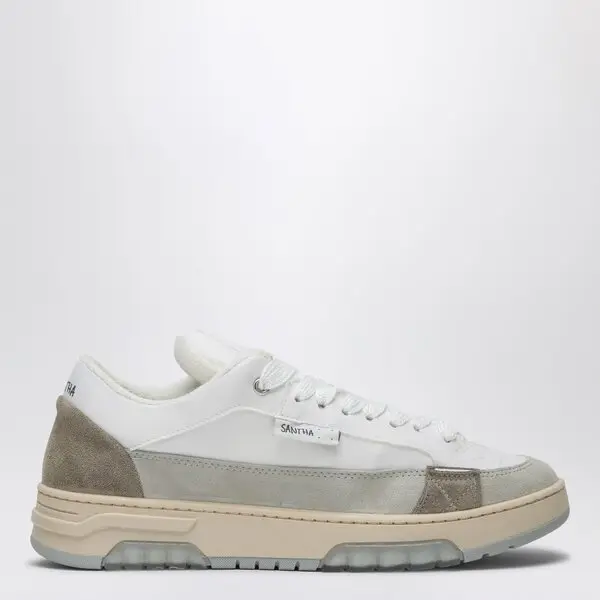 SANTHA Grey Colour-block Sneakers - White