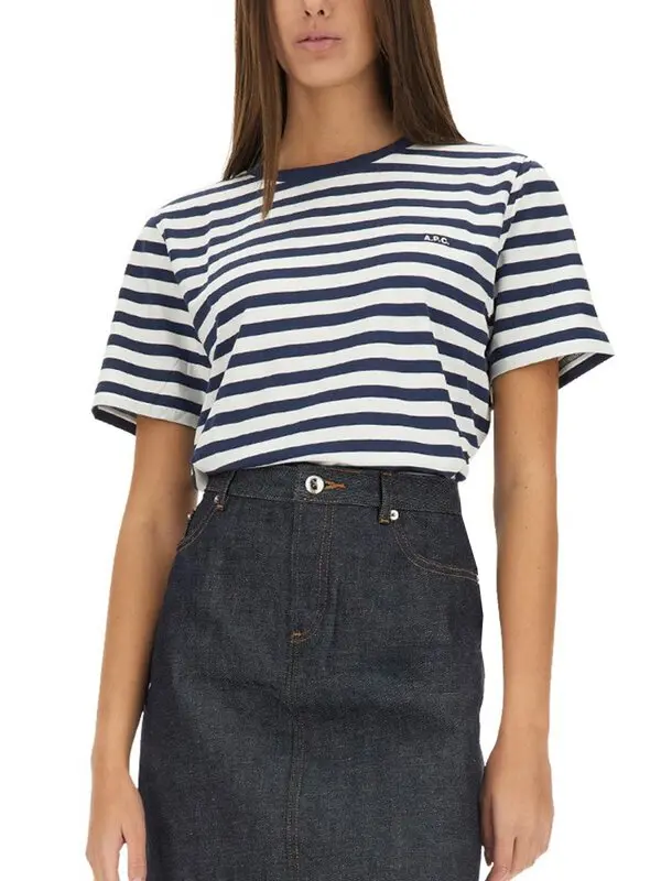 A.p.c. Striped T-shirt - Blue