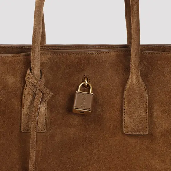 Saint Laurent Sac De Jour Suede Handbag - Brown