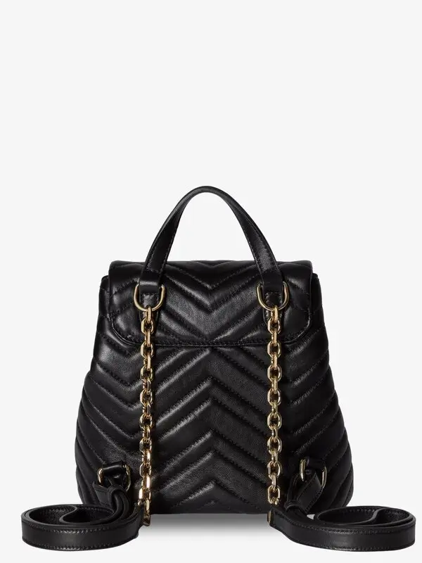 Gucci Gg Marmont Mini Quilted Leather Backpack - Black