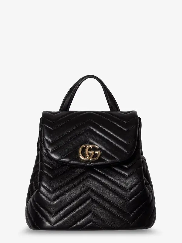 Gucci Gg Marmont Mini Quilted Leather Backpack - Black