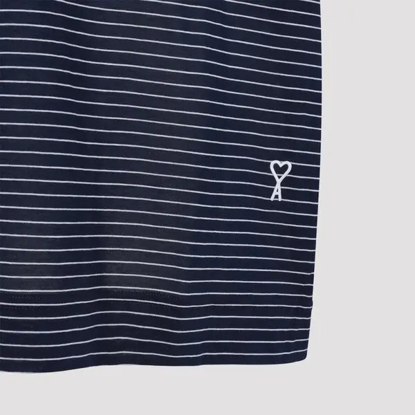Ami Striped Boxy Fit Polo