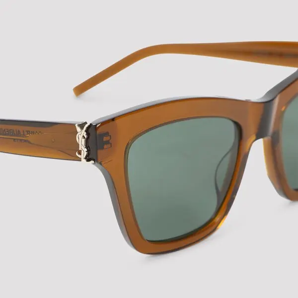 Saint Laurent Square Acetate Sunglasses - Brown