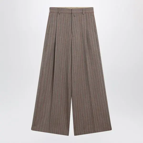 Dries Van Noten Wide-leg Pinstripe Wool Trousers