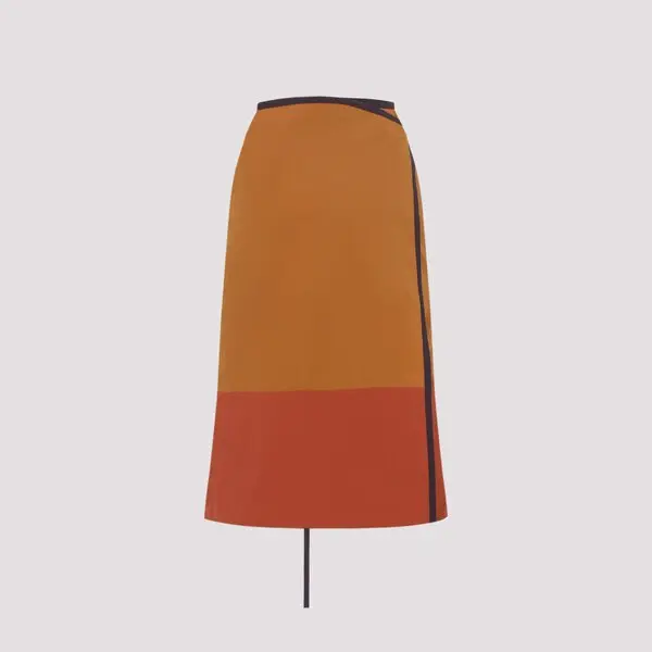 Saint Laurent Nylon Midi Skirt