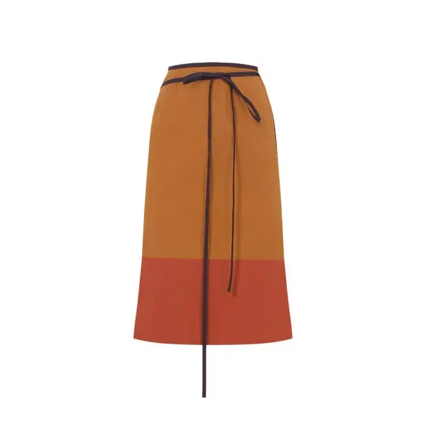 Saint Laurent Nylon Midi Skirt - Multicolor