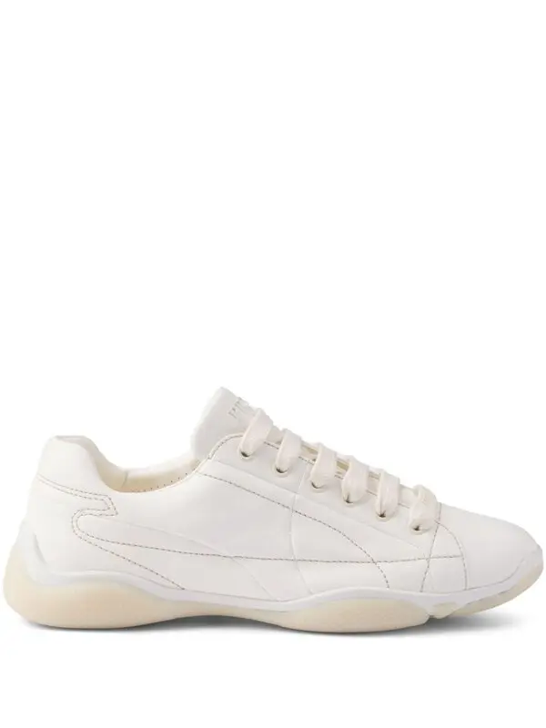 Prada Leather Lace-up Sneakers - Multicolor