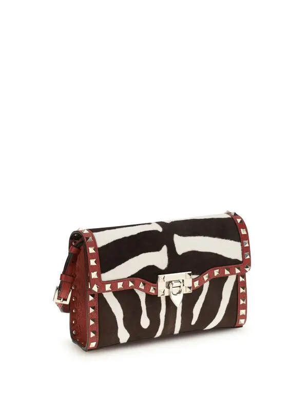 Valentino Garavani Zebra-print Studded Shoulder Bag - Multicolor
