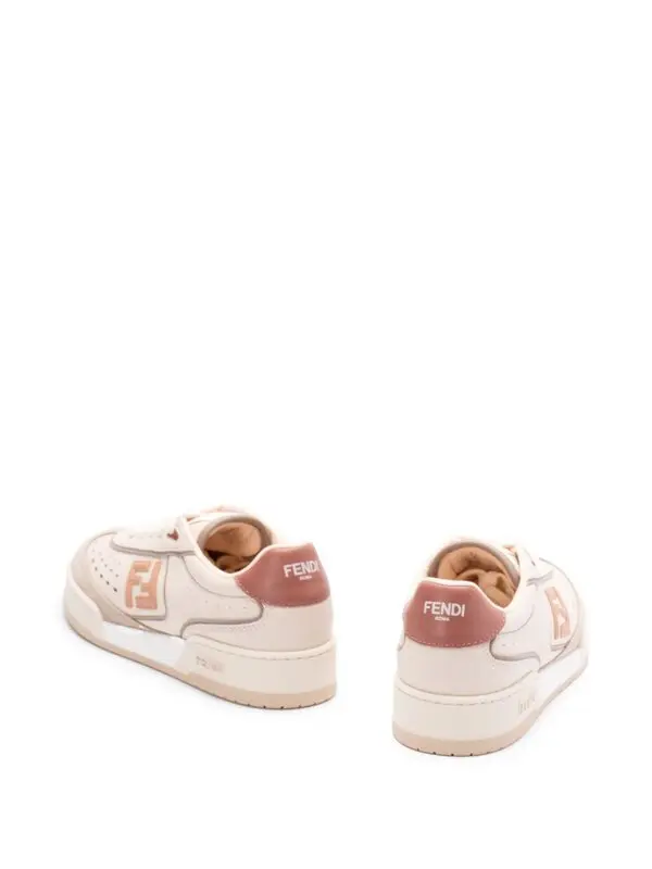 Fendi Lace-up Leather Sneakers - Multicolor
