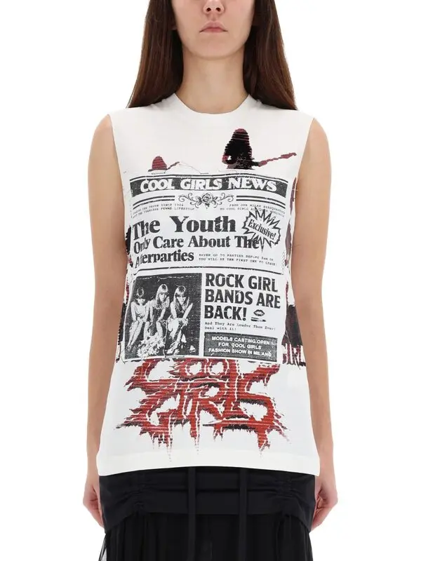 Dolce & Gabbana Printed Cotton Top - White