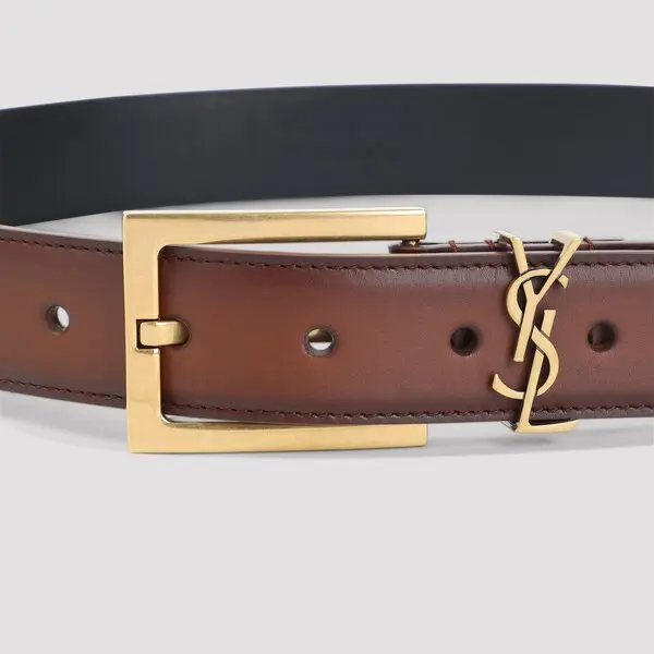 Saint Laurent Cassandre Belt - Brown