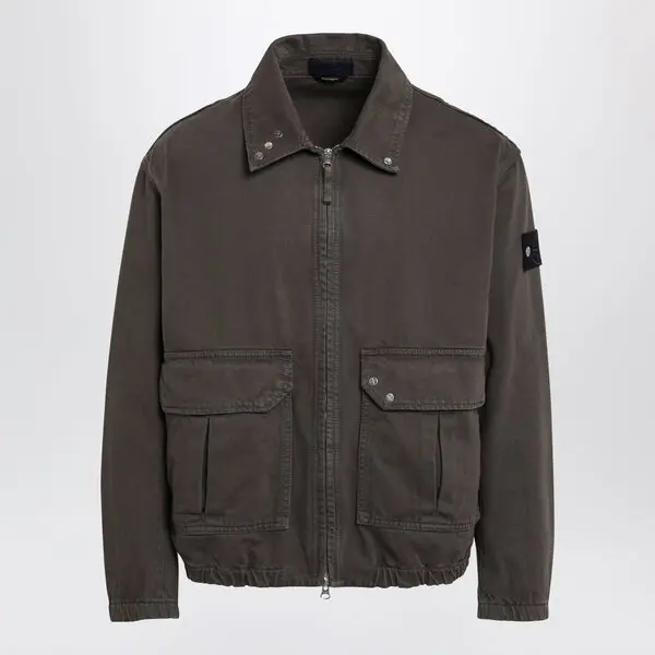 Stone Island Water-repellent Denim Coach Jacket - Brown