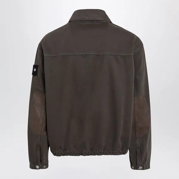 Stone Island Water-repellent Denim Coach Jacket - Brown