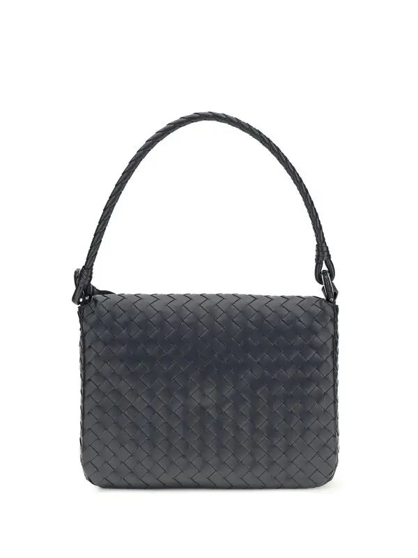 Bottega Veneta Woven Leather Shoulder Bag - Blue