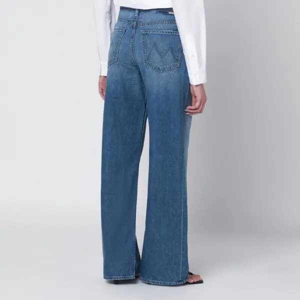 MOTHER Hit Shuffle Washed Wide-leg Jeans - Blue