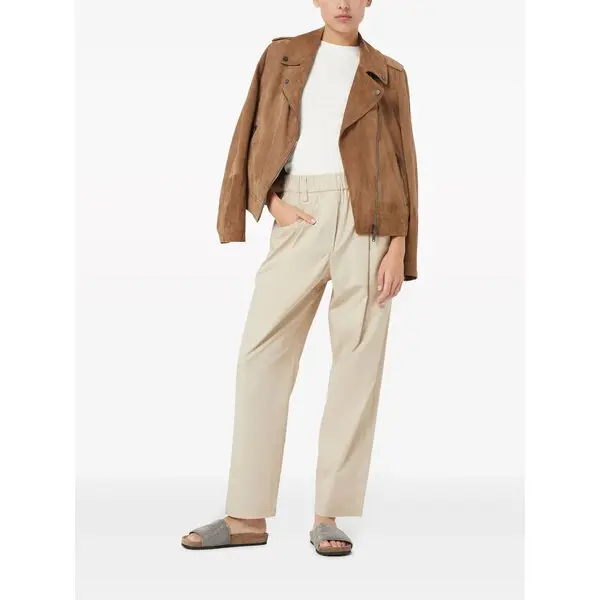Brunello Cucinelli Sleeveless Round Neck Cotton Top
