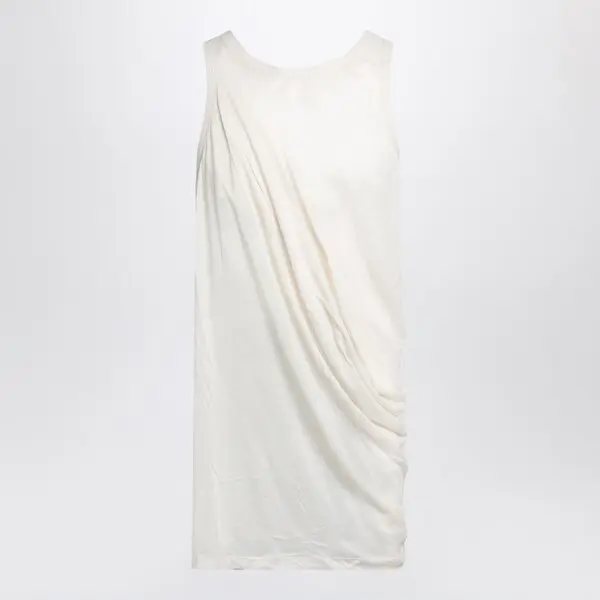 Rick Owens Ivory Tank Top With Draping