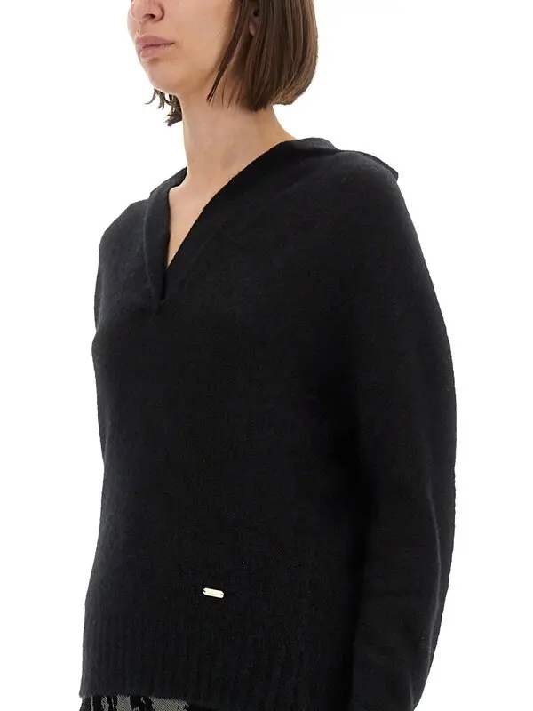 TOM FORD Cashmere And Silk Long Sleeve Polo Shirt - Black