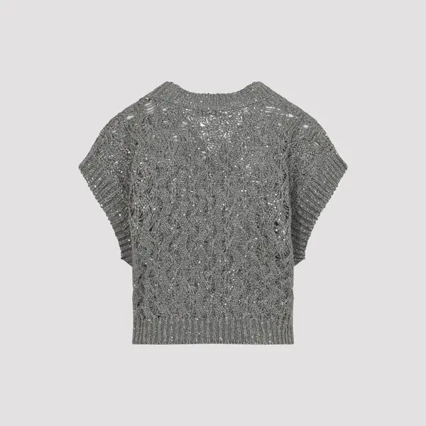 Brunello Cucinelli V-neckline Sweater With Mini Sequins