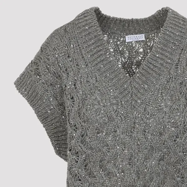 Brunello Cucinelli V-neckline Sweater With Mini Sequins