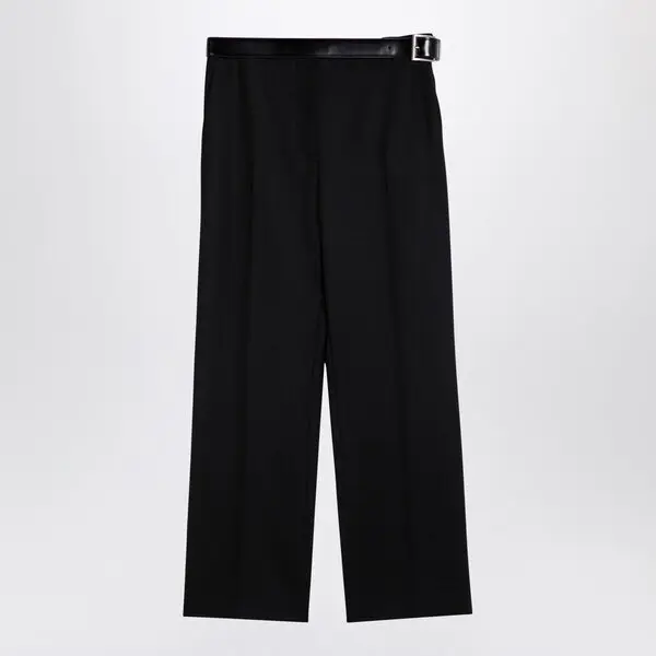 Prada Gabardine Trousers With Belt - Black