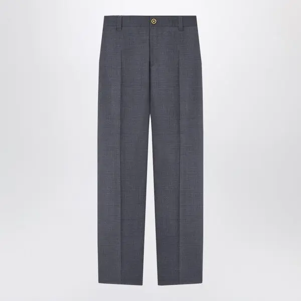 Versace Anthracite Grey Wool Jogger Trousers - Gray