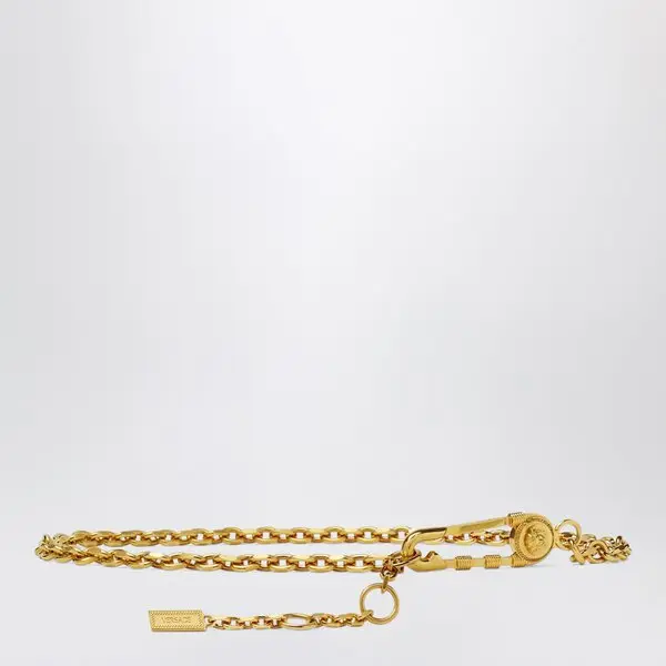 Versace Safety Pin Chain Belt - Silver