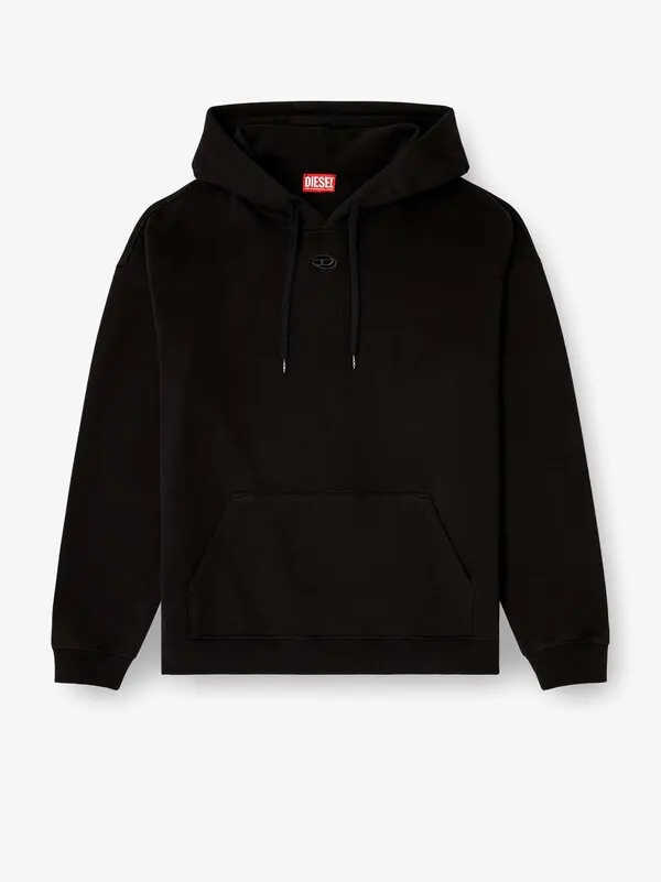 DIESEL® Embroidered Cotton Hooded Sweatshirt