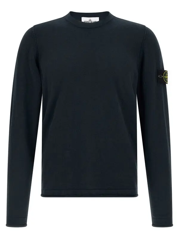 Stone Island 5100052 Crew Neck Long Sleeve Sweater - Blue