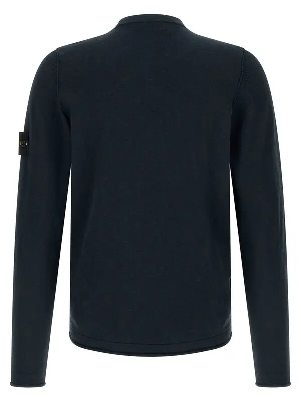 Stone Island 5100052 Crew Neck Long Sleeve Sweater - Blue