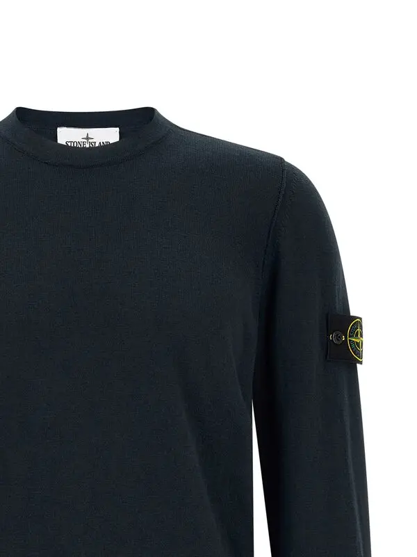 Stone Island 5100052 Crew Neck Long Sleeve Sweater - Blue