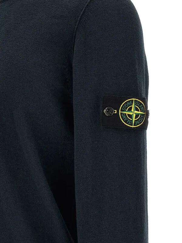 Stone Island 5100052 Crew Neck Long Sleeve Sweater - Blue