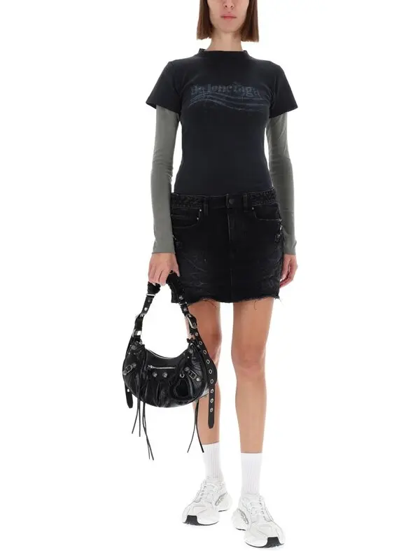 Balenciaga City Miniskirt - Black