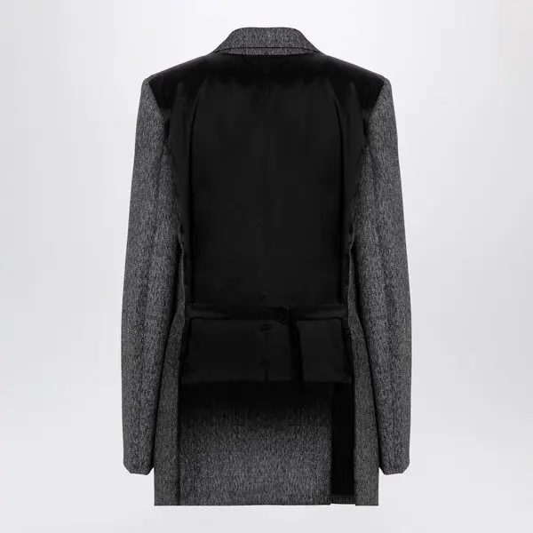 Prada Double-breasted Prince Of Wales Wool Jacket