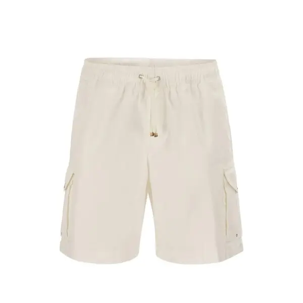 Brunello Cucinelli Cotton Cargo Shorts - Cream