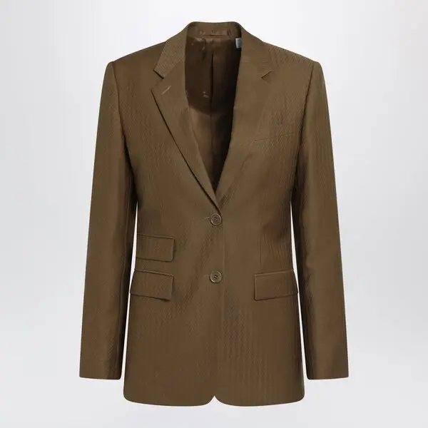 Burberry Single-breasted Wool And Mohair Jacket