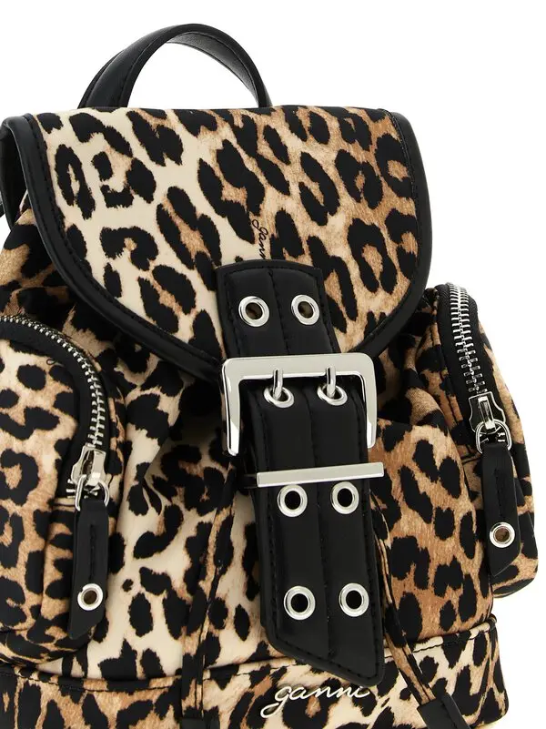 GANNI Animalier 'bucky' Backpack - Brown