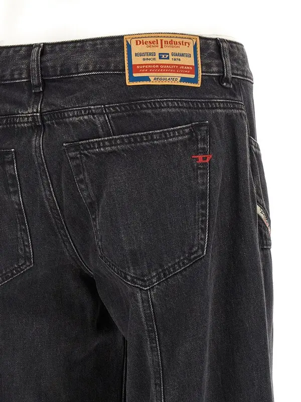 DIESEL® D-akii Wide Leg Jeans - Black