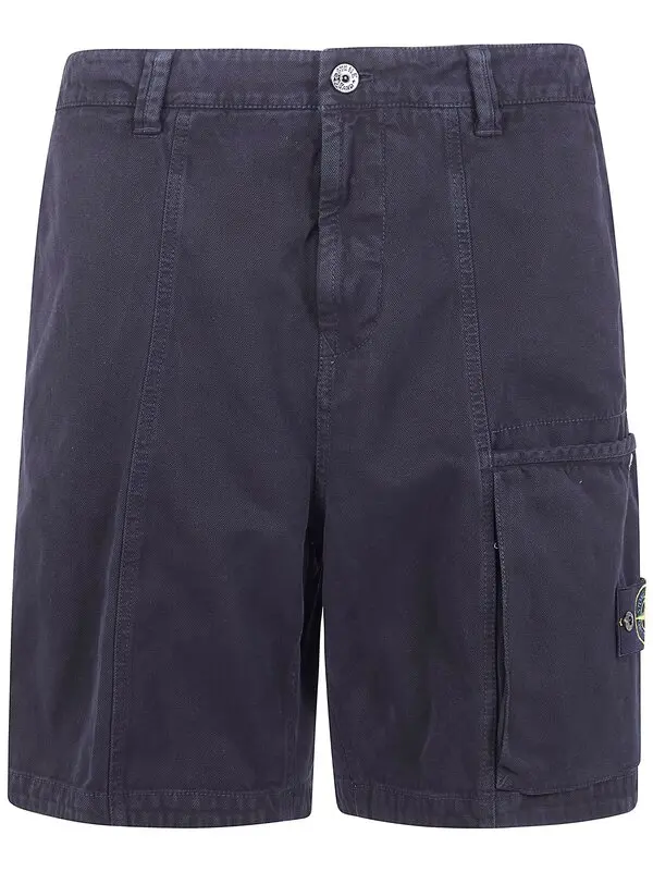 Stone Island Cargo Shorts - Black