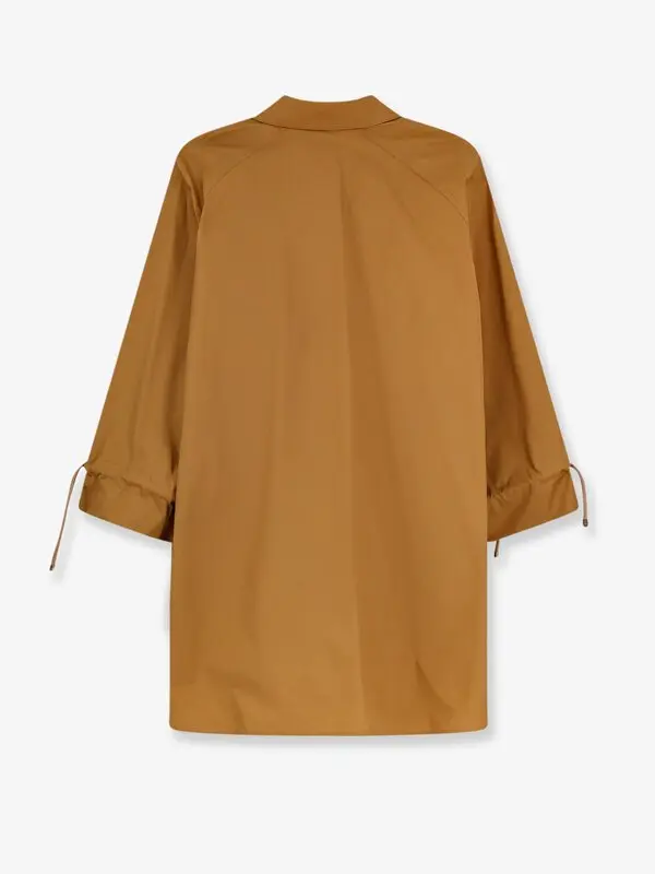 Max Mara Cotton Shirt With Drawstring Sleeves - Multicolor