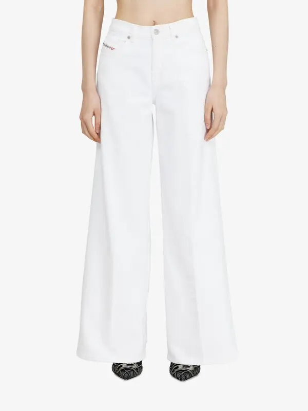 DIESEL® Cotton Blend Flared Trousers - Multicolor