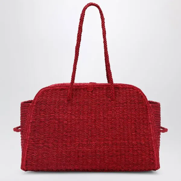 Jacquemus Raffia Bowling Bag - Red